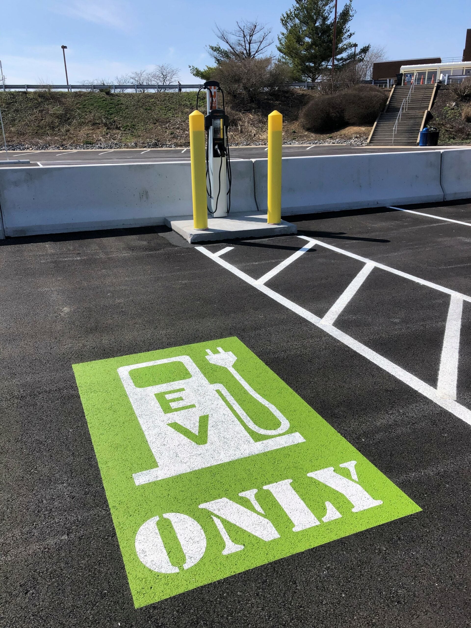Electric Vehicle Parking Pavement Stencils | StencilFast