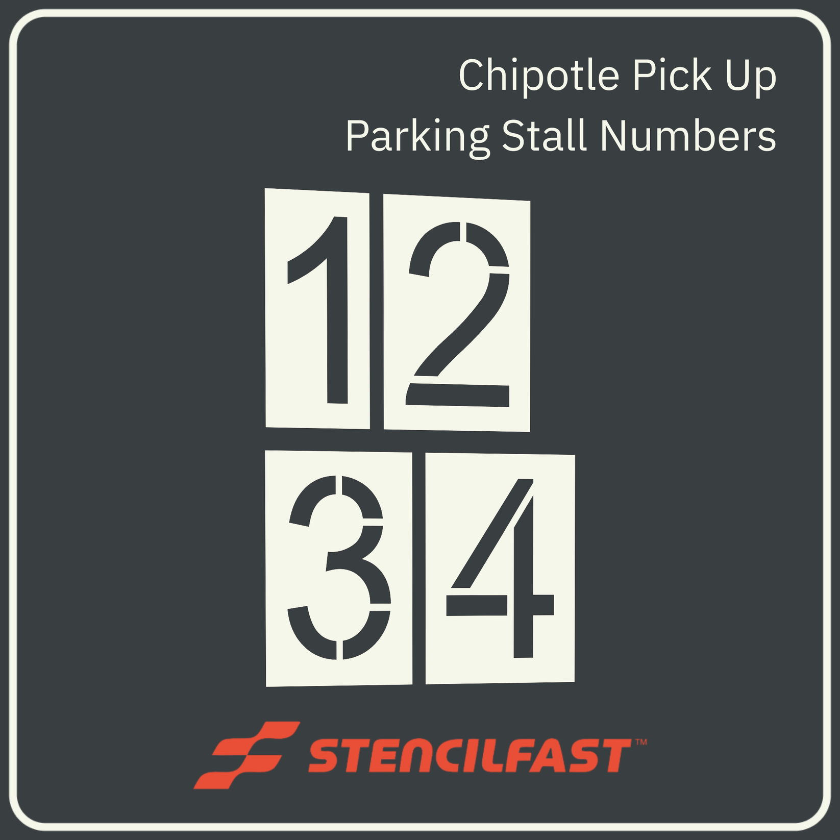 Chipotle Pick Up Stall Numbers | StencilFast
