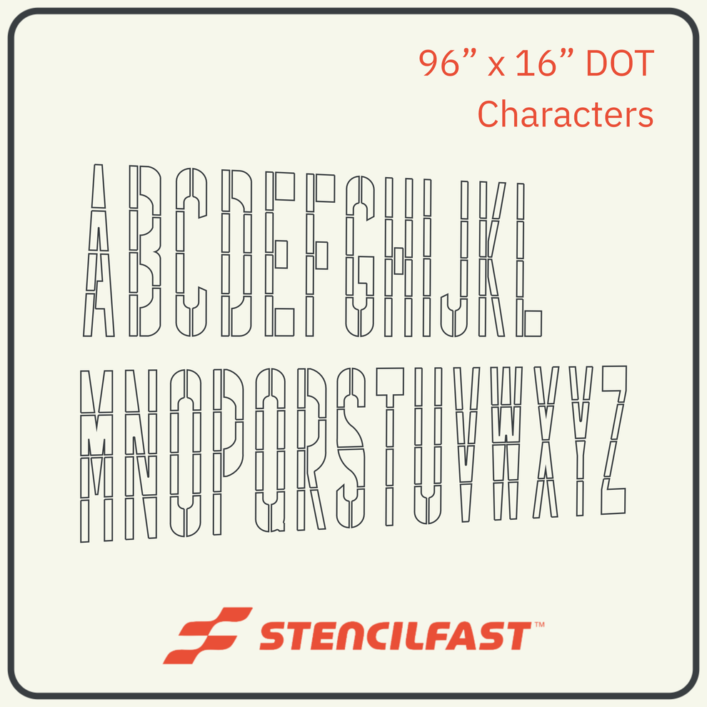 DOT Individual Characters | StencilFast