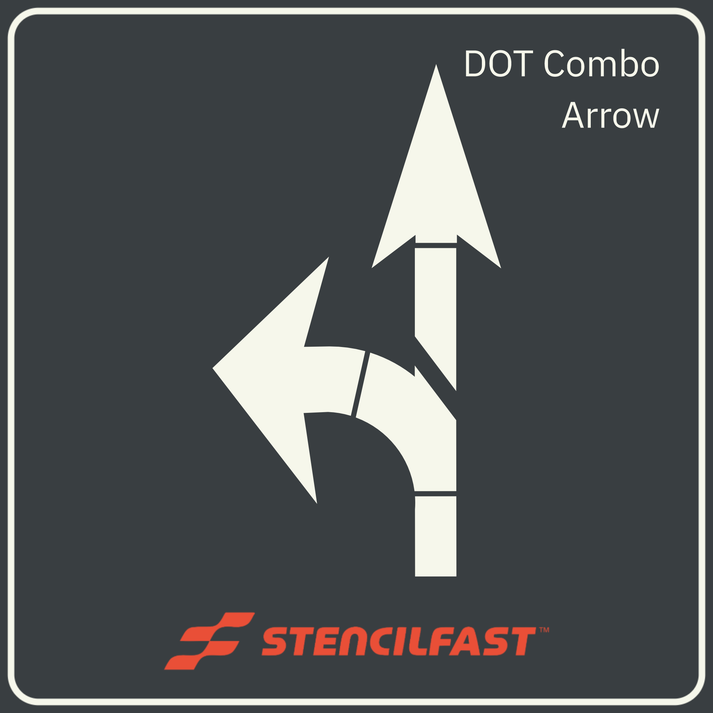 DOT Combination Arrow Stencil | StencilFast