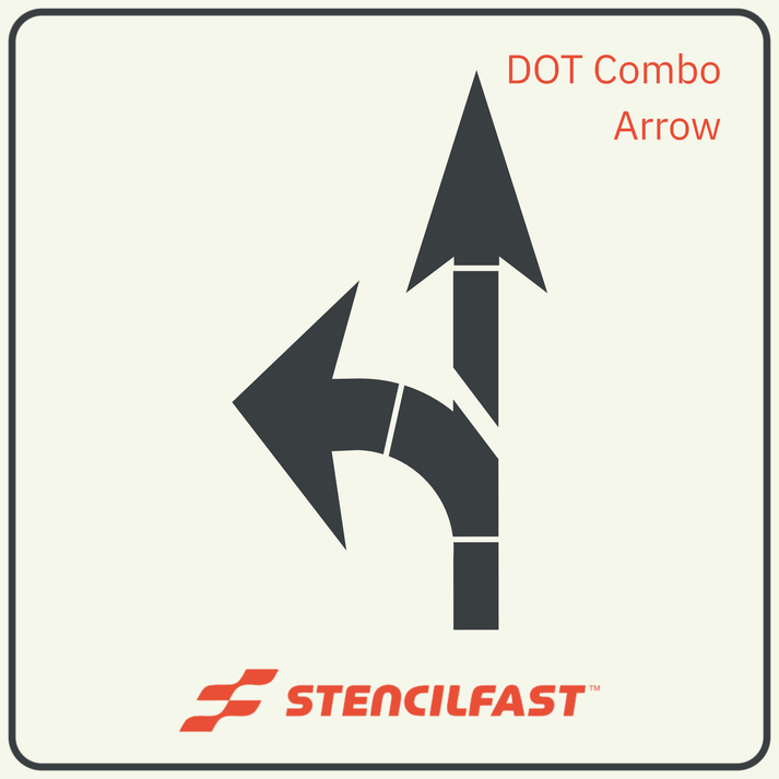 DOT Combination Arrow Stencil | StencilFast
