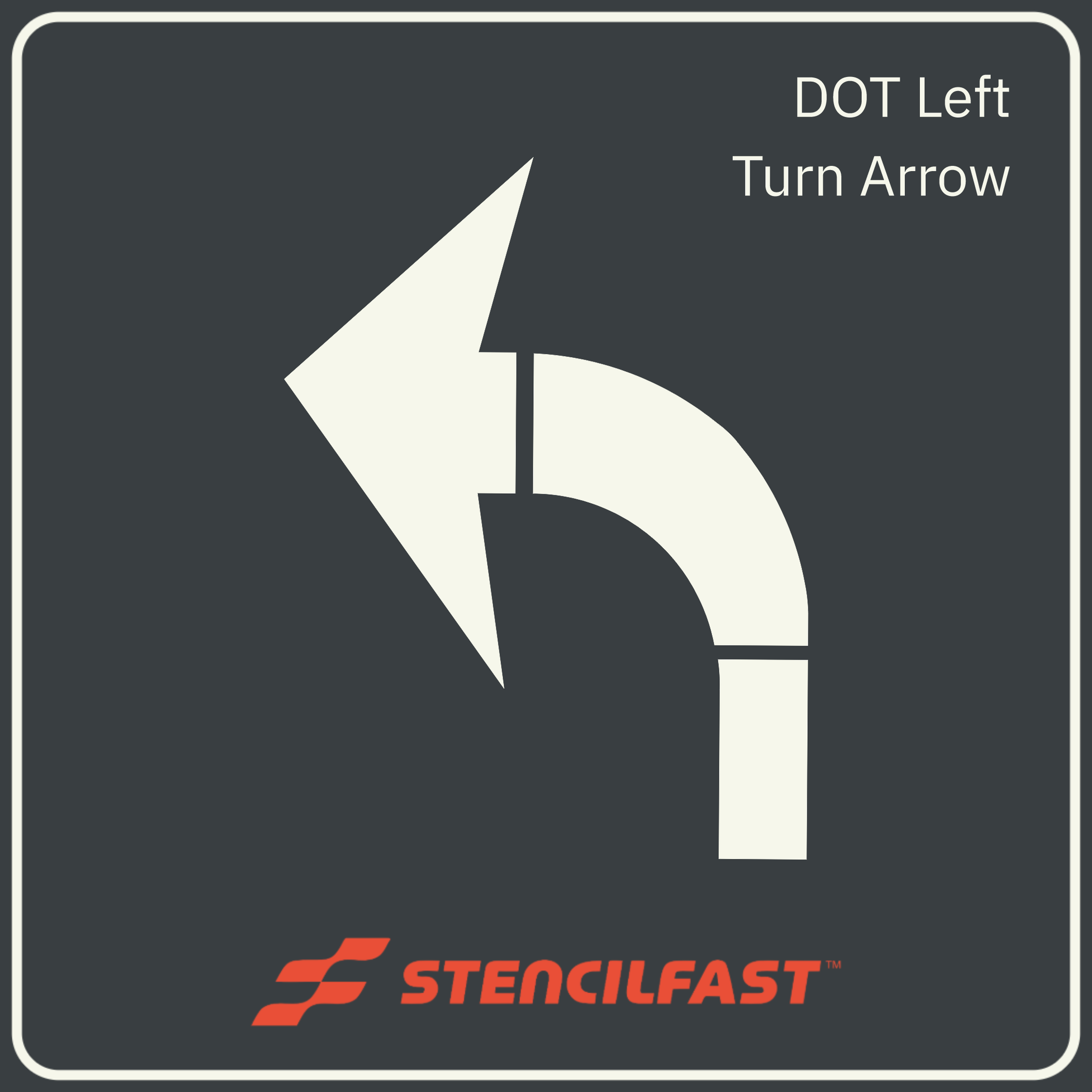 DOT Left Turn Arrow Stencil | StencilFast
