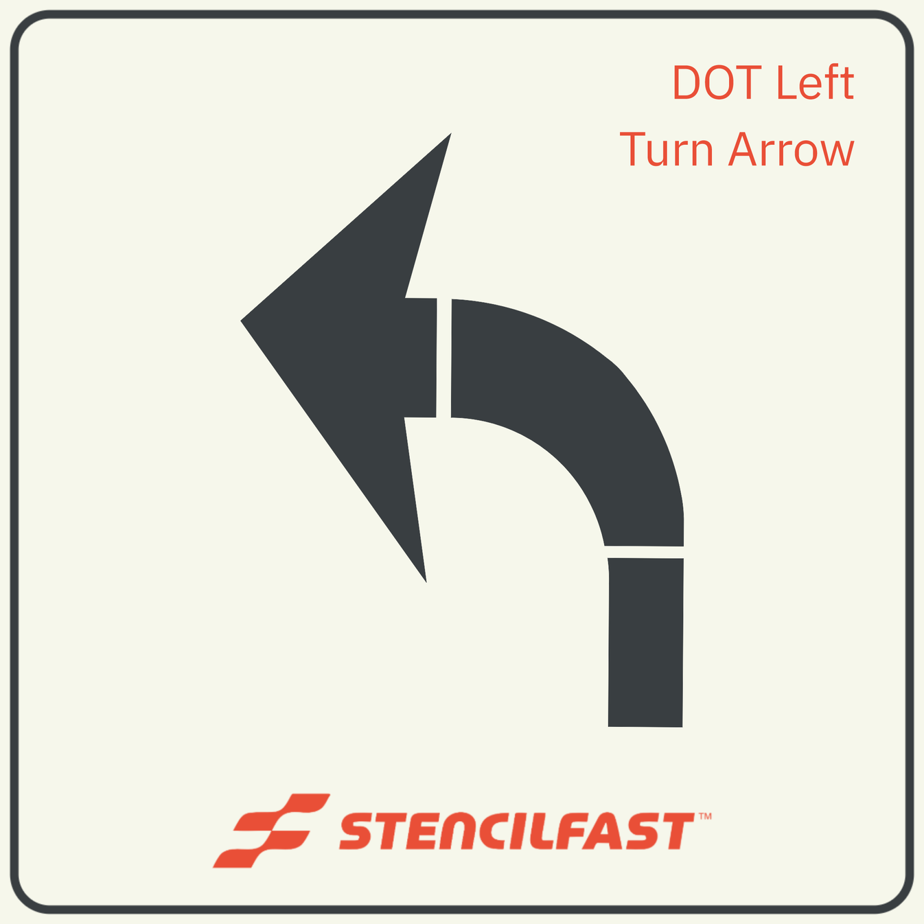 DOT Left Turn Arrow Stencil | StencilFast
