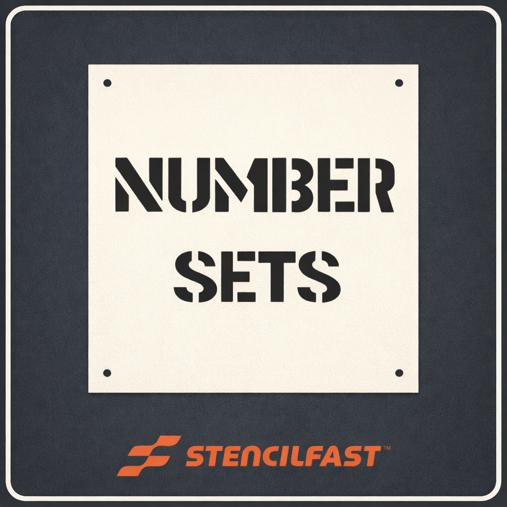 Number Sets Stencil Display (1/10 LDPE) | StencilFast