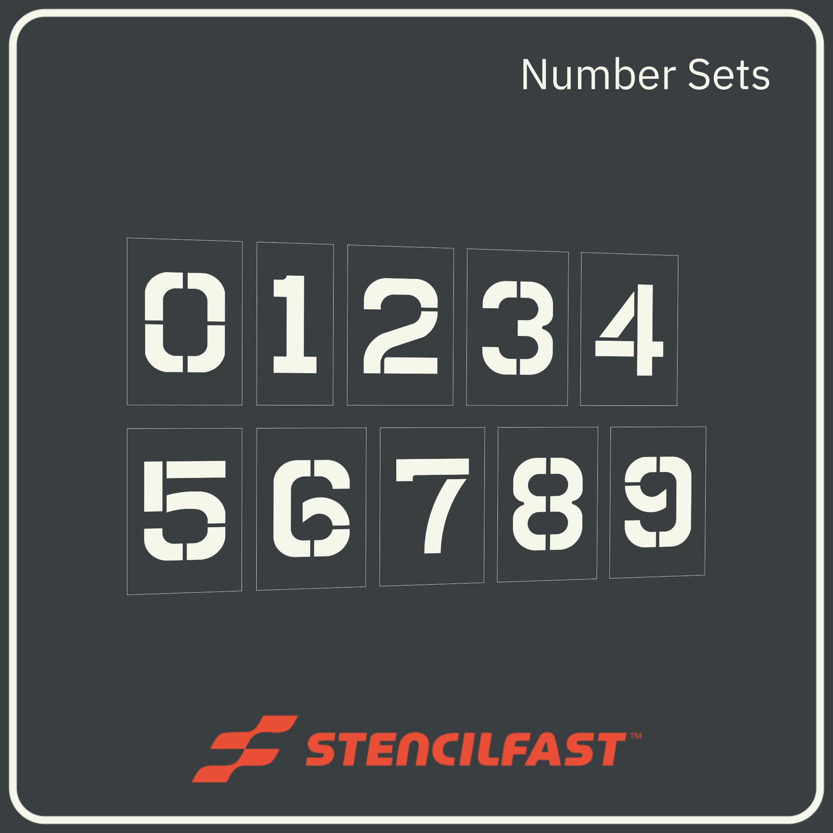 Number Stencil Set (Large) | StencilFast