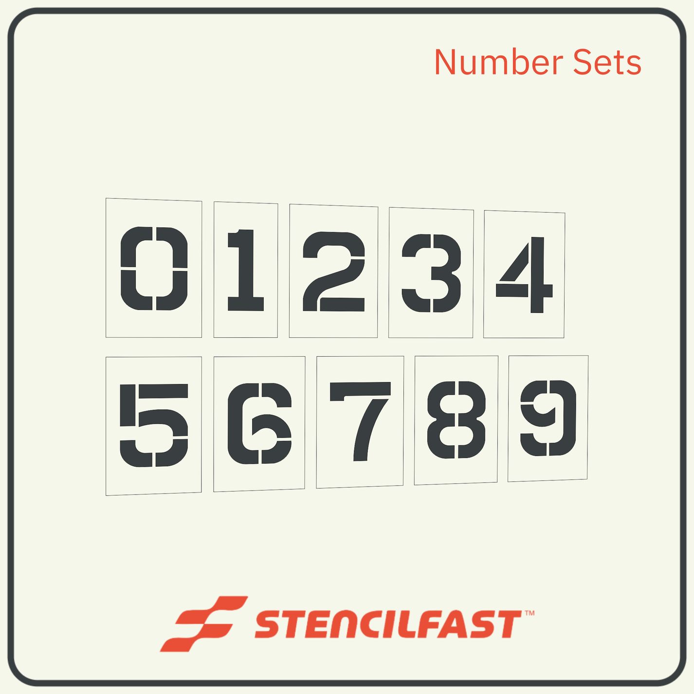 Number Stencil Set (Large) | StencilFast