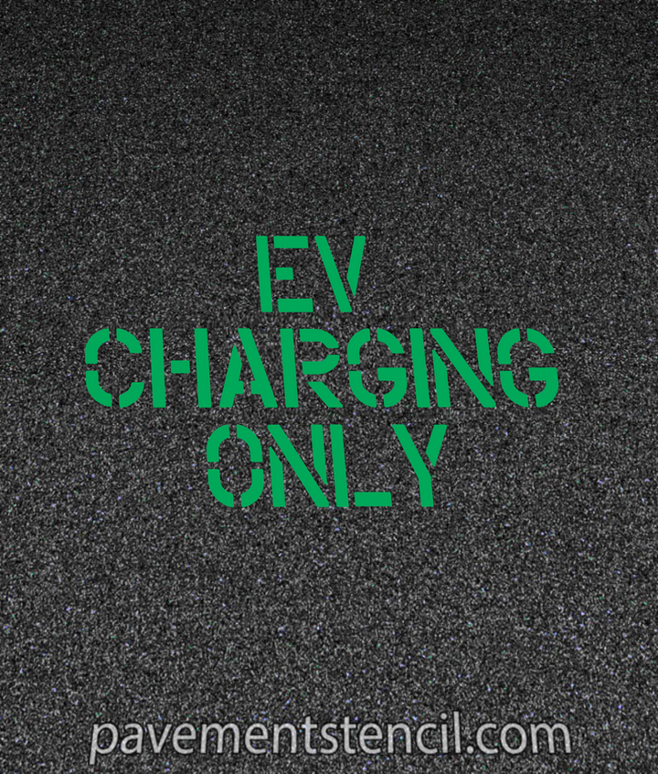 Electric Vehicle Parking Pavement Stencils | StencilFast