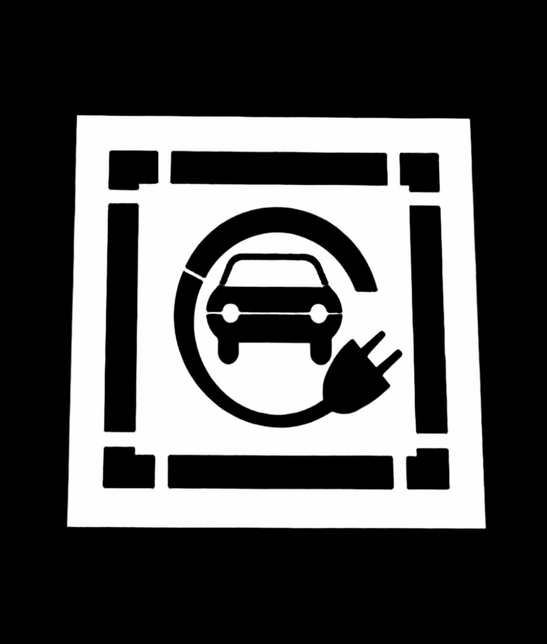 Electric Vehicle Parking Pavement Stencils | StencilFast