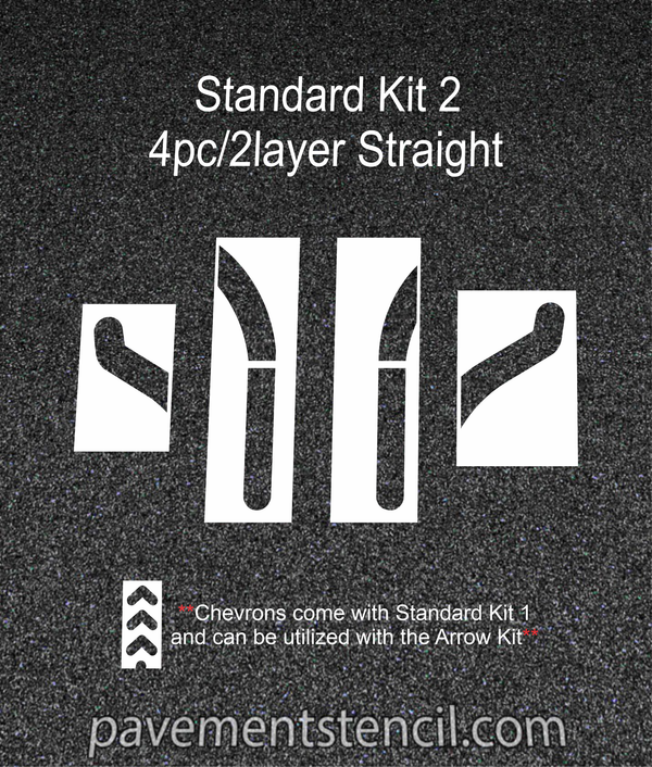 Dunkin' Standard Stencil Kit 2 (Straight Arrow) | StencilFast