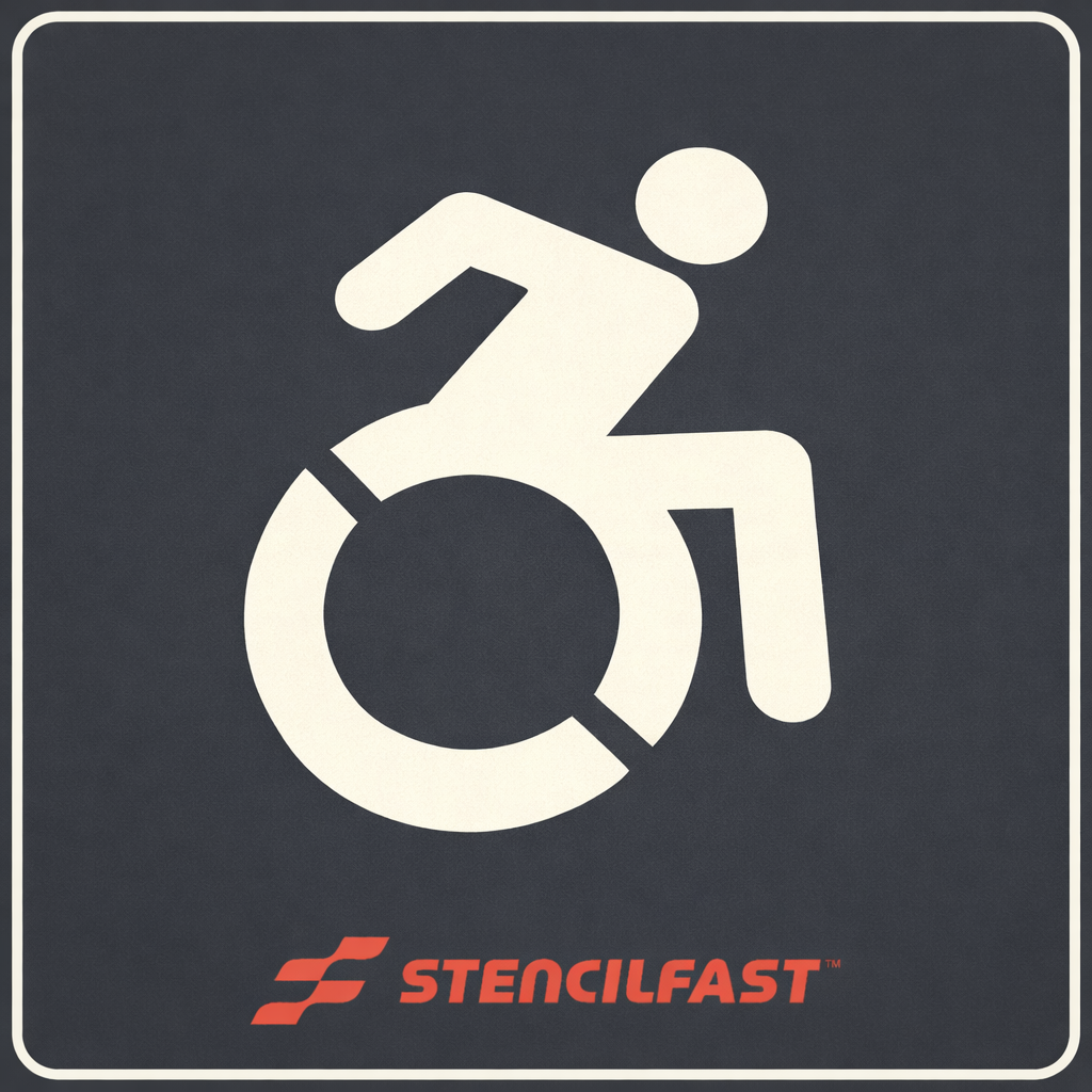 Active Handicap Stencil - 39" or 48" | StencilFast