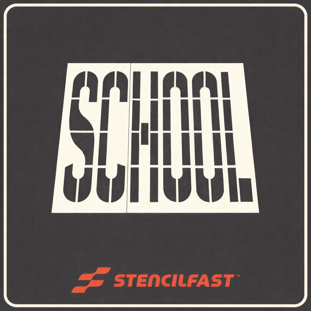 DOT School Stencil | StencilFast