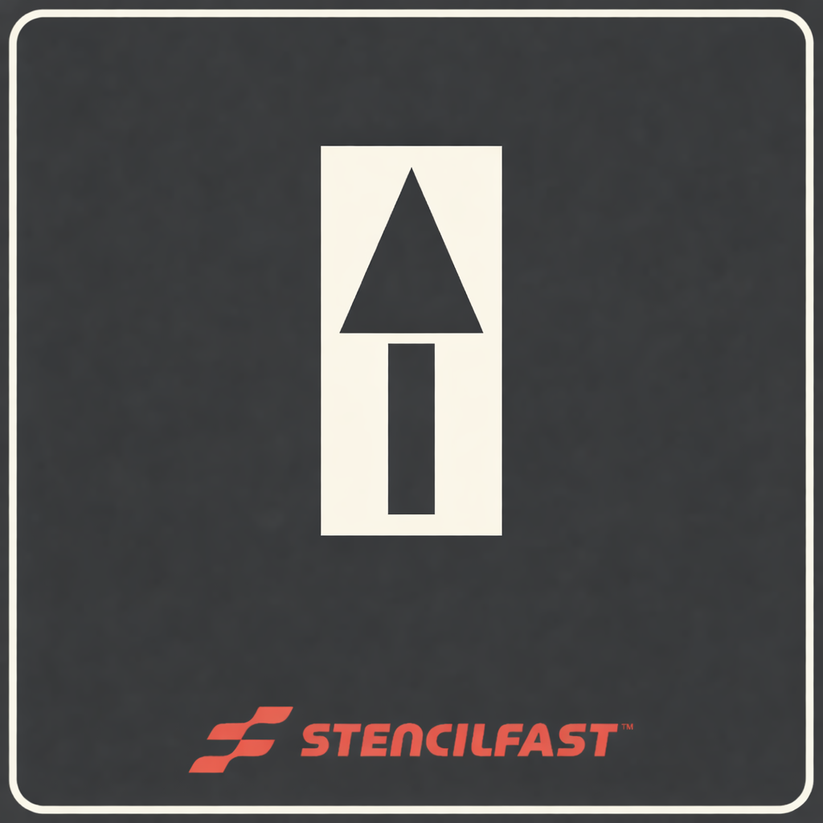 Dunkin' Standard Arrow Stencil | StencilFast