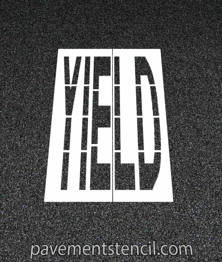 Walmart 96" X 72" YIELD Stencil | StencilFast